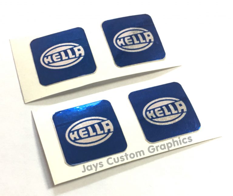 HELLA blue chrome inner spotlight stickers – Jays Custom Graphics