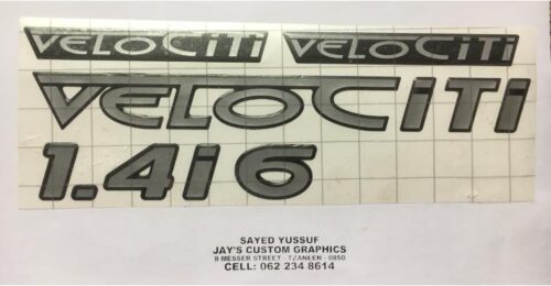 Velociti Badge set 1.4i / 1.6i – Jays Custom Graphics